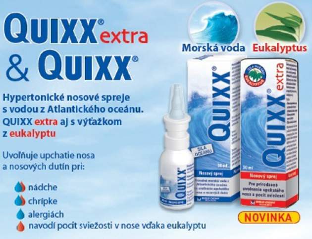 QUIXX® – hypertonický nosový sprej s vodou z Atlantického oceánu ...